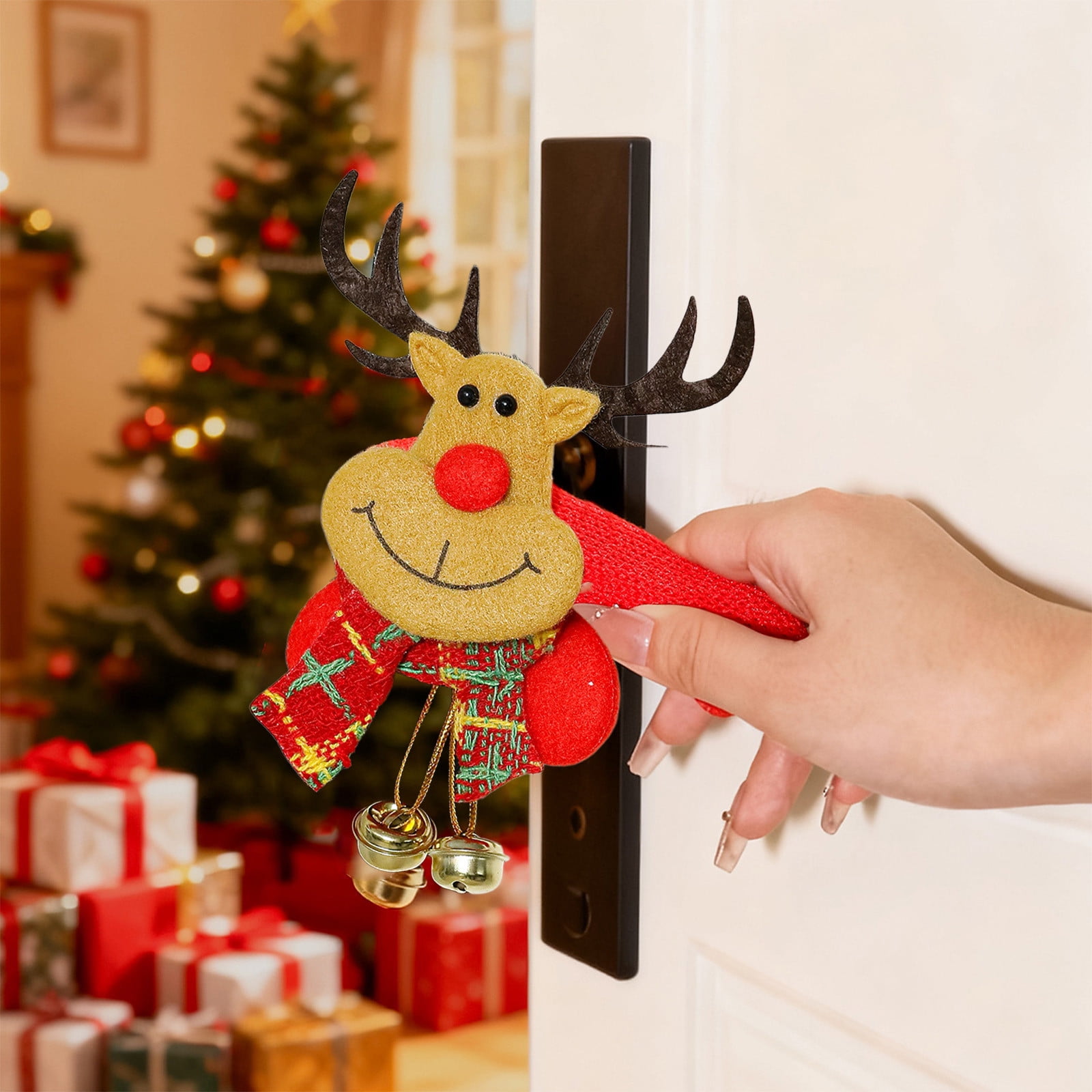 CREATITOY Christmas Decoration Cartoons Santa Claus With Bells Door ...