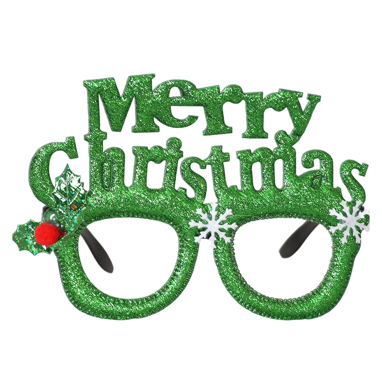 CREATITOY Christmas Decorative Glasses with Glitter - Santa/Reindeer ...