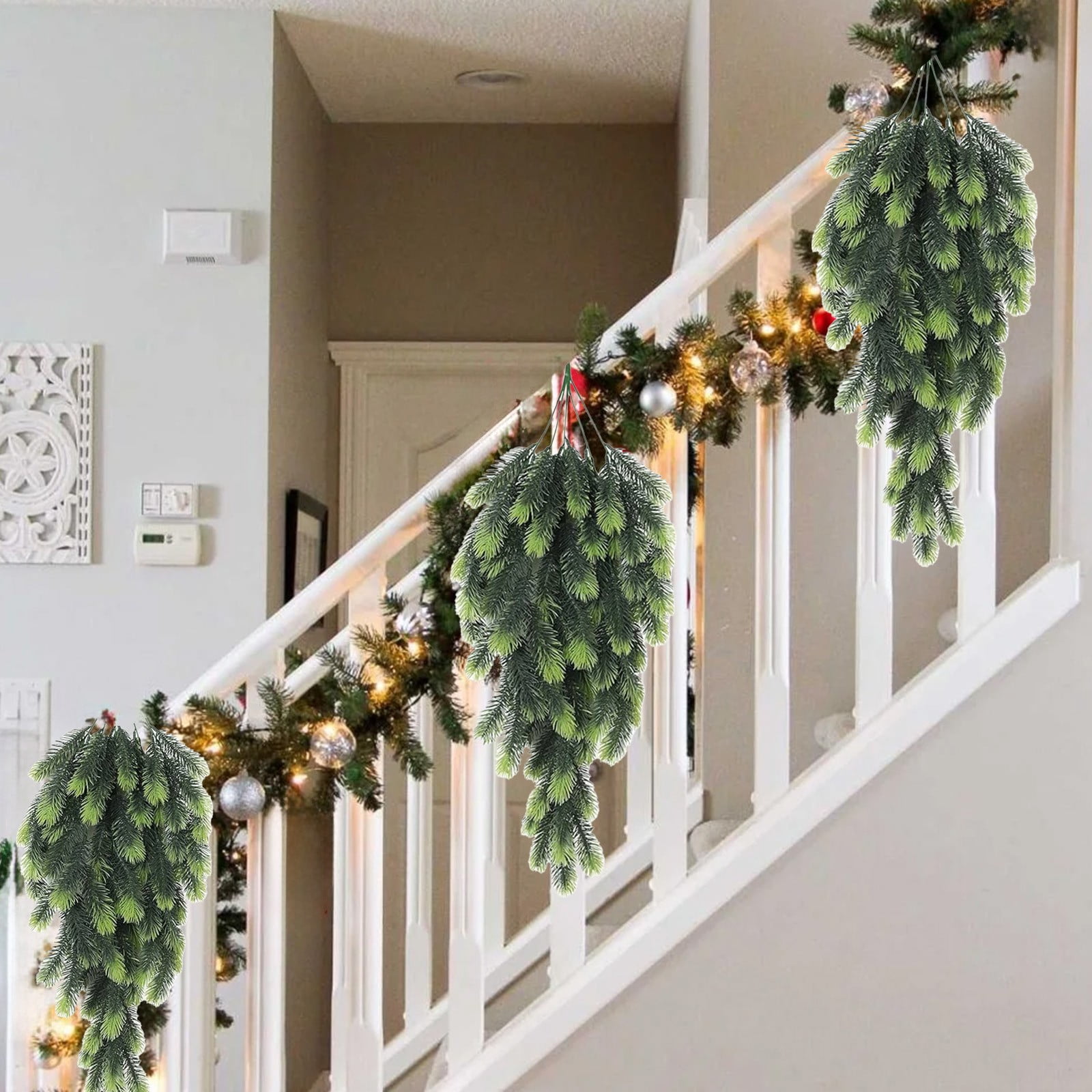 CREATITOY Christmas Vines Hangings 30 Inch Winter Retros Needle ...