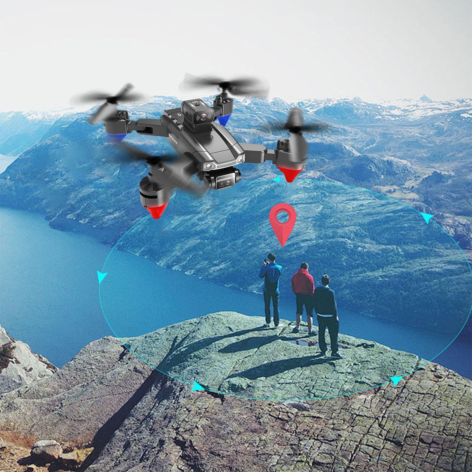 CREATITOY Foldable 4-Axis Remote Control Drone with Obstacle Avoidance ...