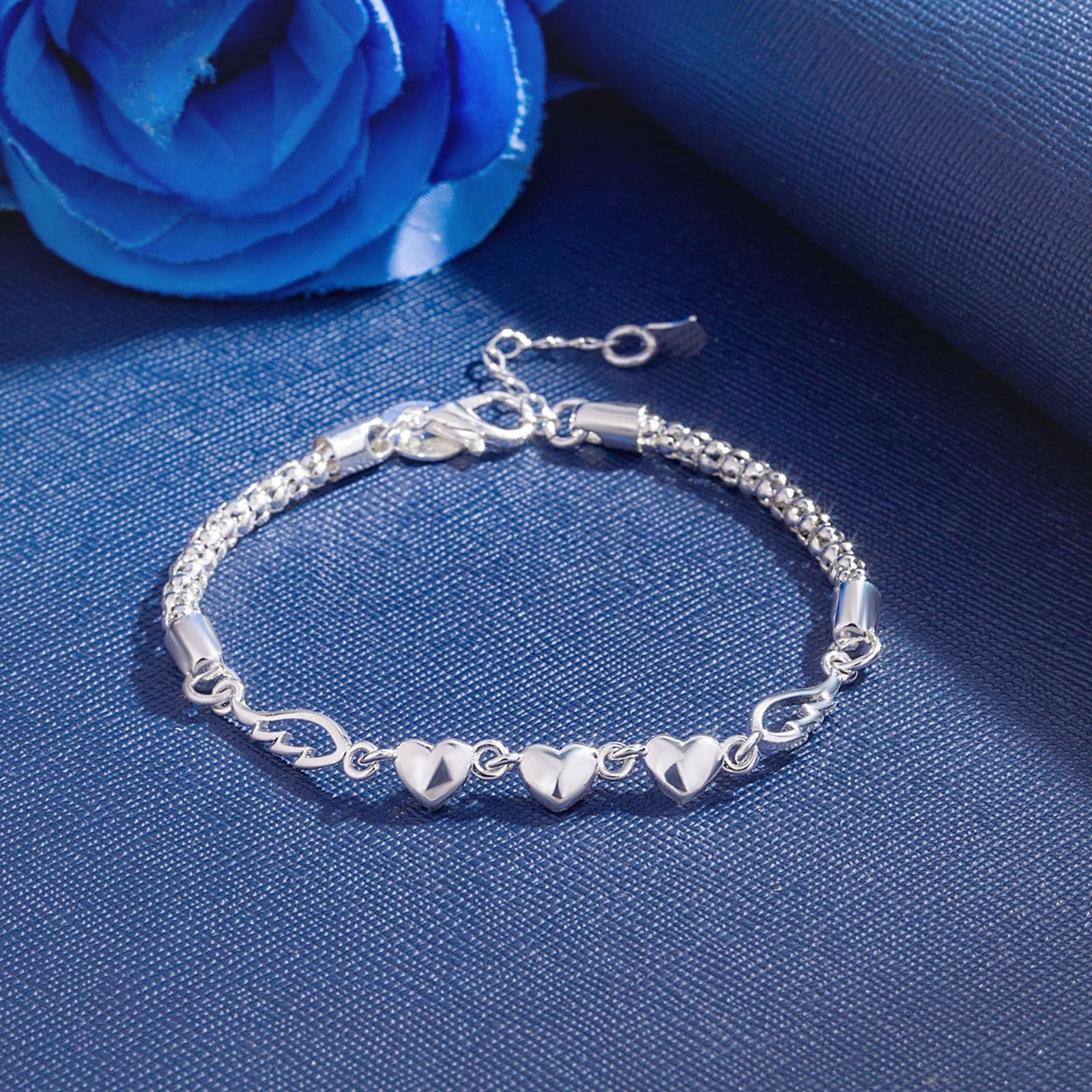 CREATITOY Heart Angel Wing Bracelet Dainty Romantic Jewelry Gift for ...