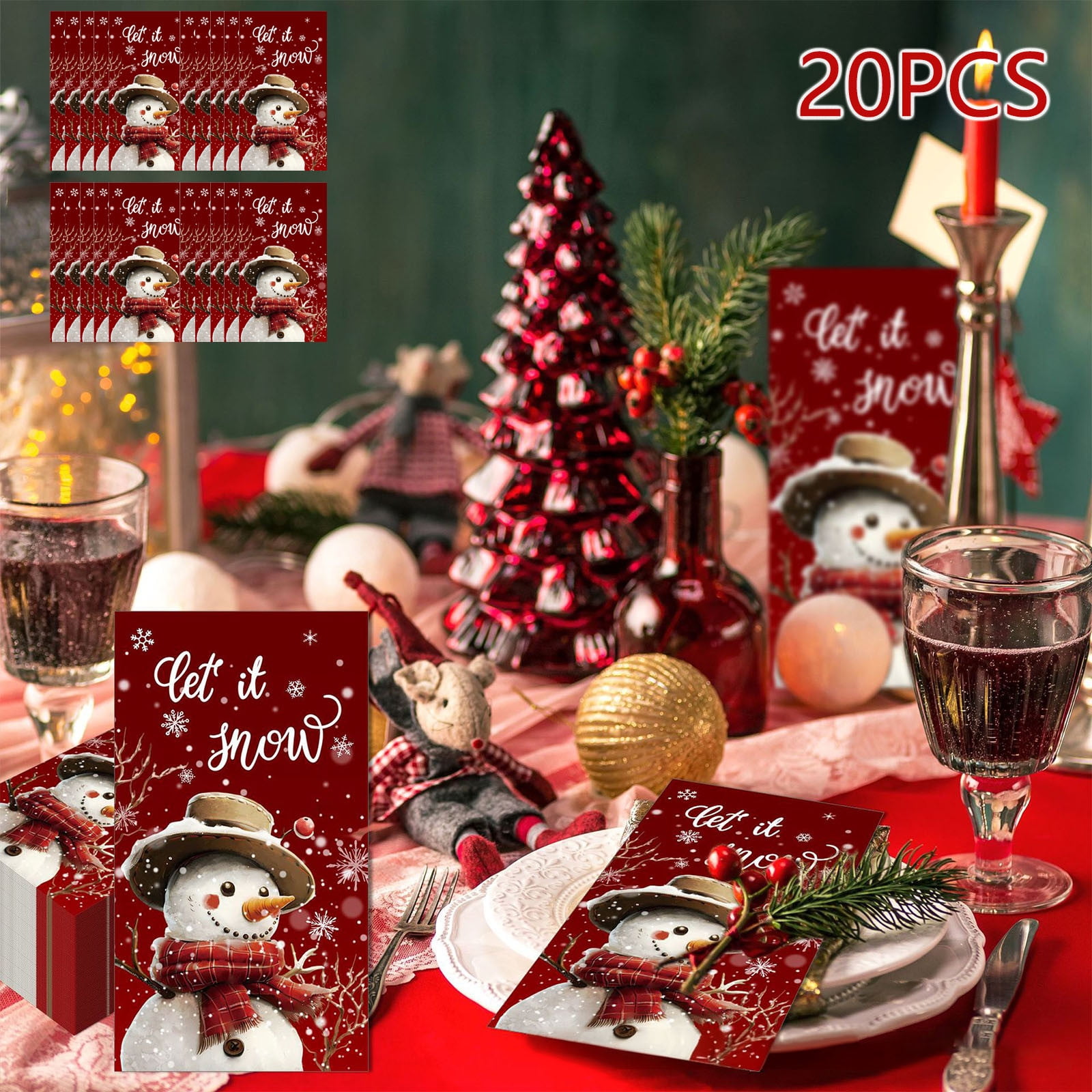 CREATITOY Long Snowman Tissue Paper 20 Pcs, Winter Christmas Holiday ...