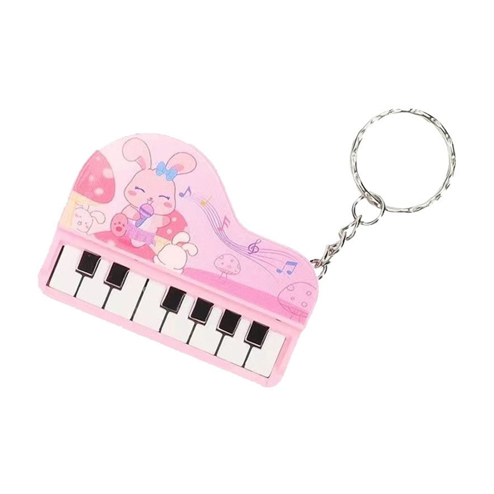 CREATITOY Mini Red Transformable Electronic Keychain Piano Toy - Safe ...
