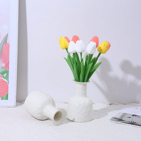CREATITOY Minimalist Plastic Vase Home Office Flower Vessel - Walmart.com