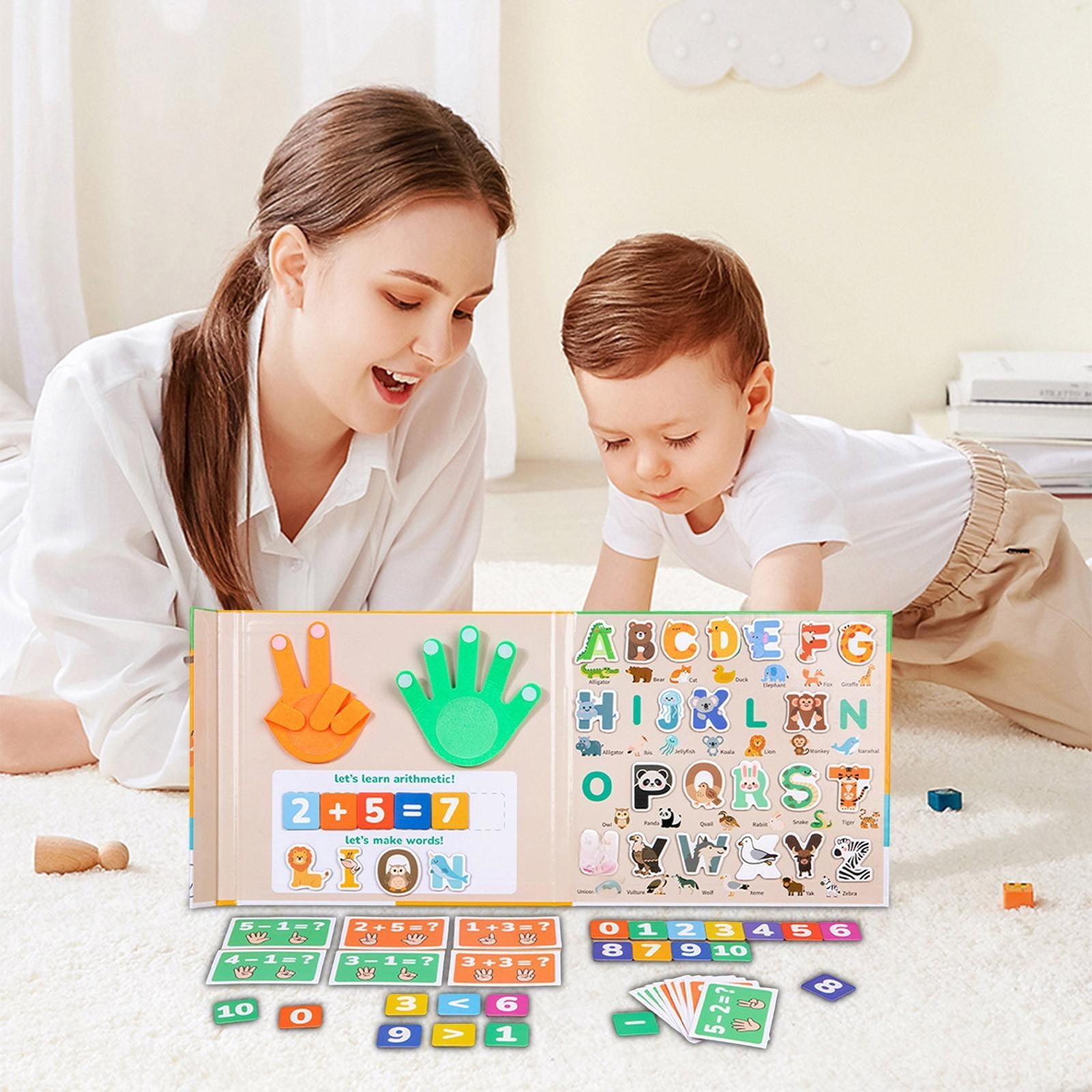 CREATITOY Montessori-Inspired Magnetic Alphabet & Number Book for Early ...