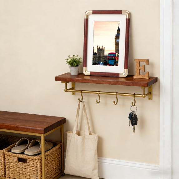 CREATITOY Plastic Copper-Corner Wood-Look Photo Frame Desktop Decor ...