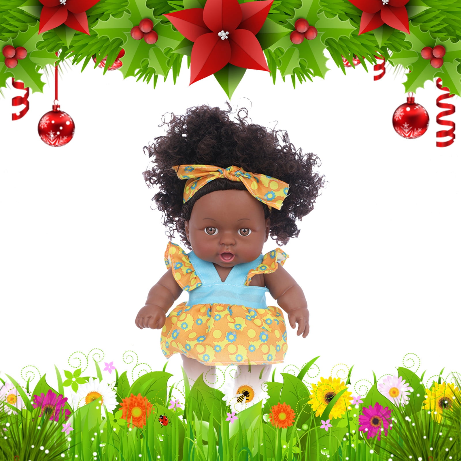 CREATITOY Realistic 8 Inch African American Baby Doll with Removable ...