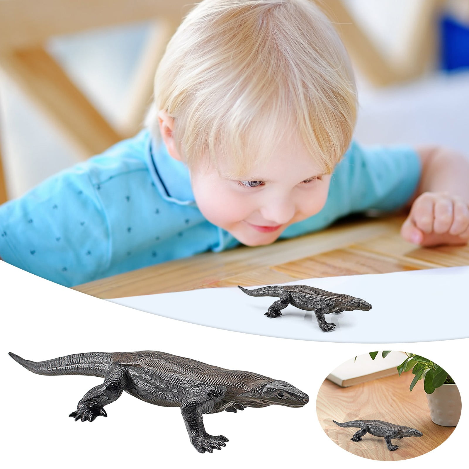 CREATITOY Realistic Giant Lizard Reptile Toy - Handmade Chameleon Model ...