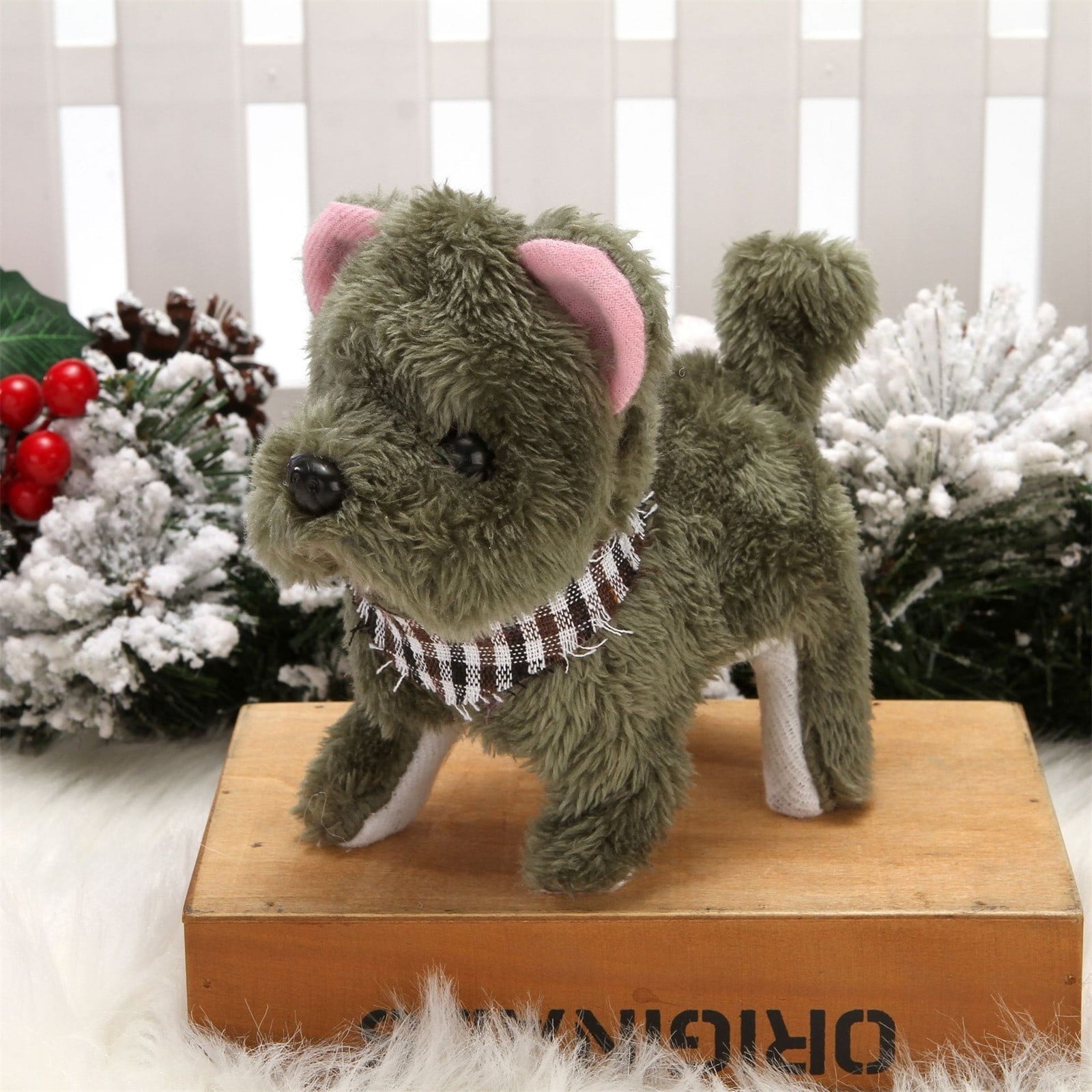 CREATITOY Realistic Walking & Barking Fluffy Electric Toy Dog for Kids ...