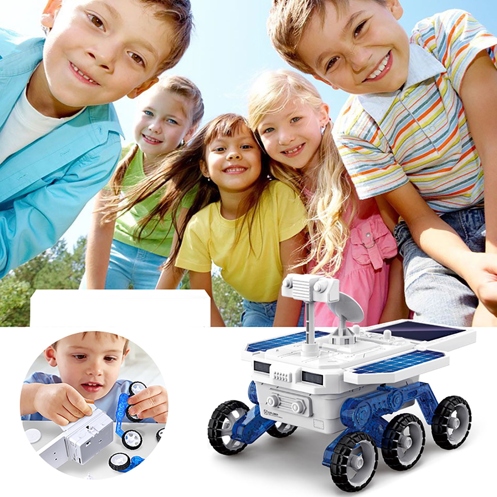 CREATITOY Solar Powered Planetary Rover Toy: DIY STEM Educational Model ...