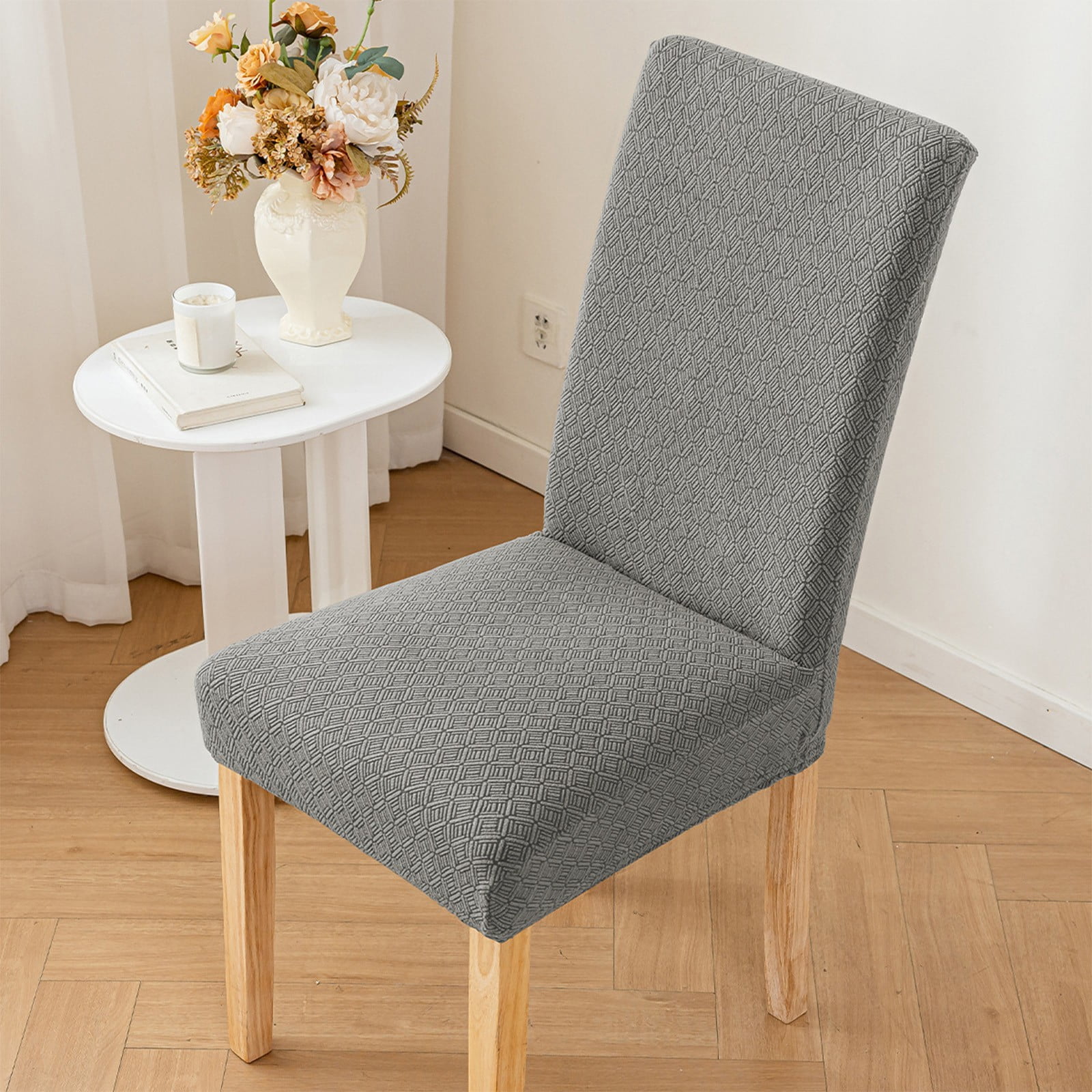 CREATITOY Stretch Dining Chair Slipcover Full Wrap Seat & Back ...