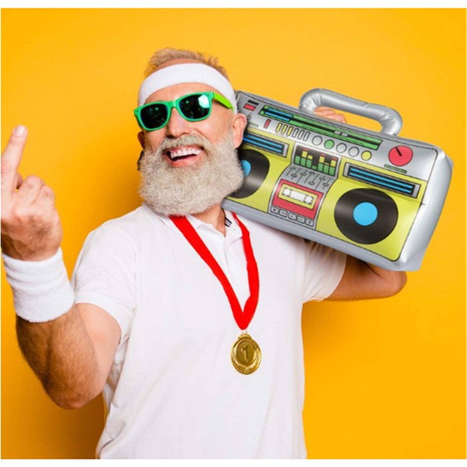 CREATITOY Vintage Inflatable Radio & Mobile Phone Props - 80s 90s PVC ...