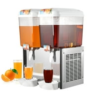 VEVOR Commercial Beverage Dispenser, 9.5 Gallon, 2 Tanks, Thermostat ...