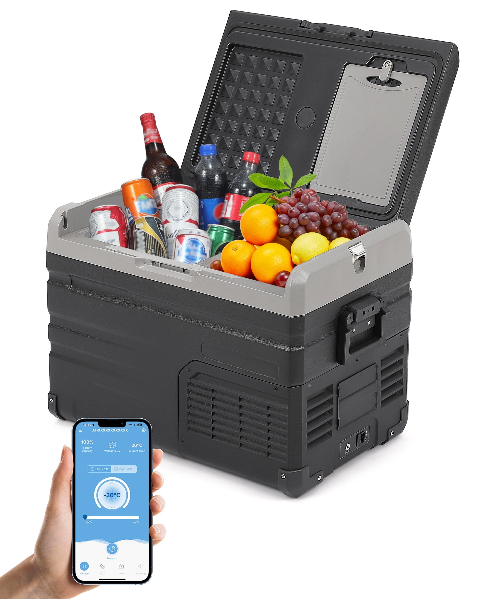 CREATIVE HOBBIES Car Refrigerator with Wheels 35L Portable Fridge For ...
