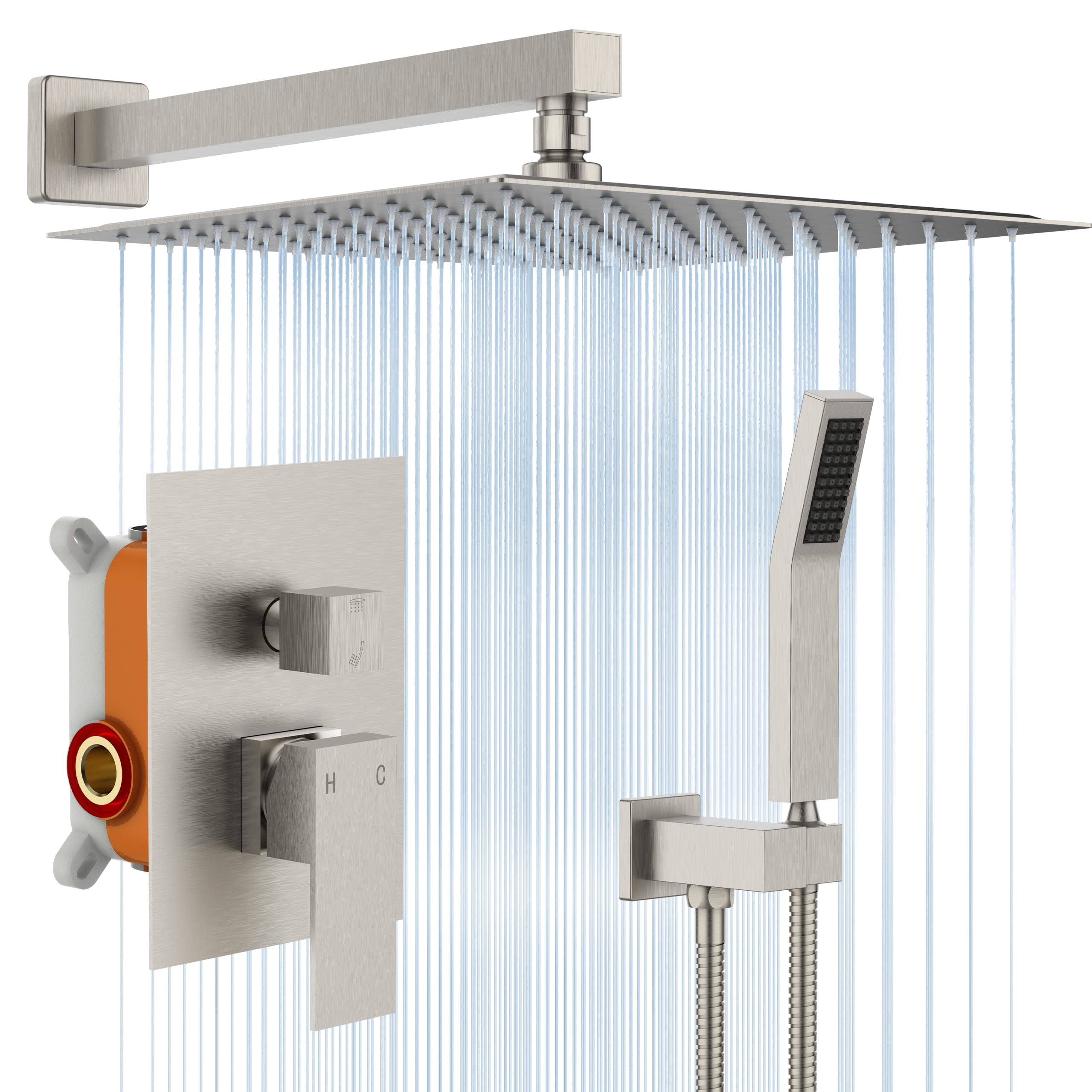 CREATIVE HOBBIES Shower System, Shower Faucet Set for Bathroom with 12 ...