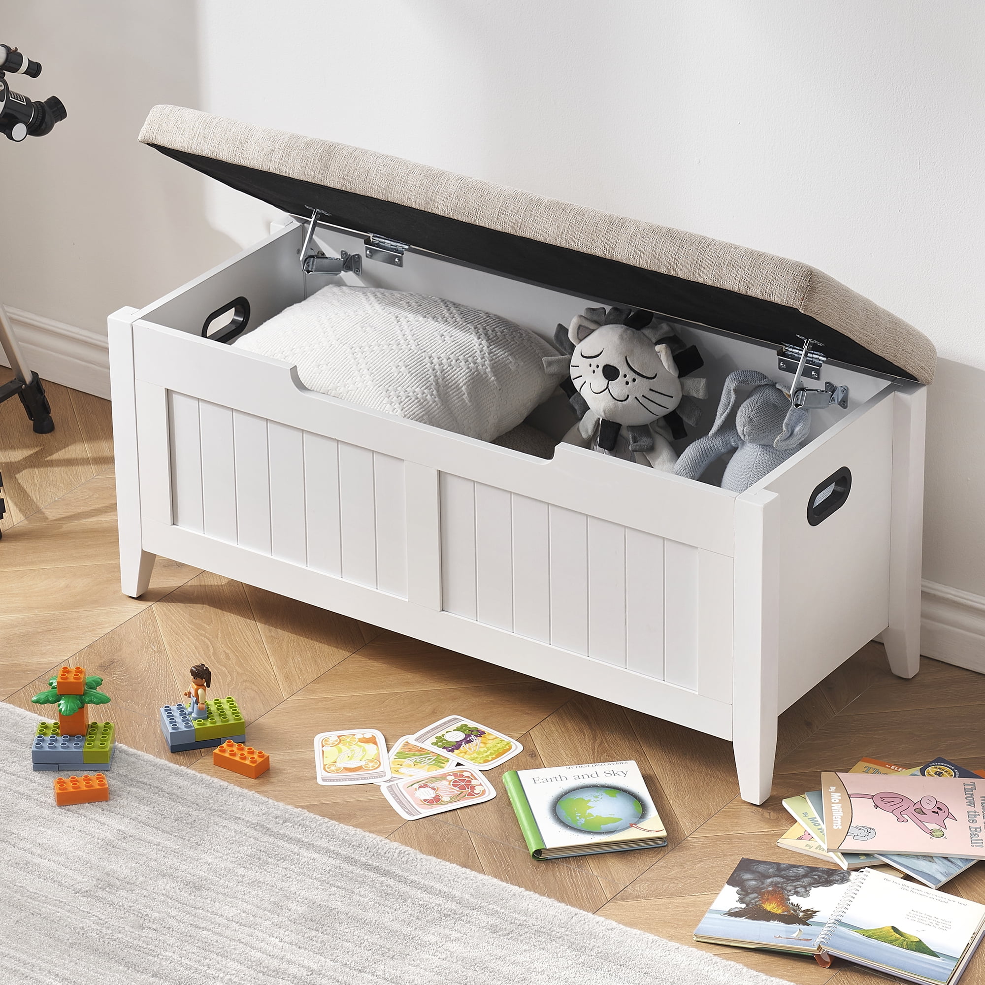 CREATIVE HOBBIES Storage Chest Storage Bench Flip-Top Storage Bench 39. ...