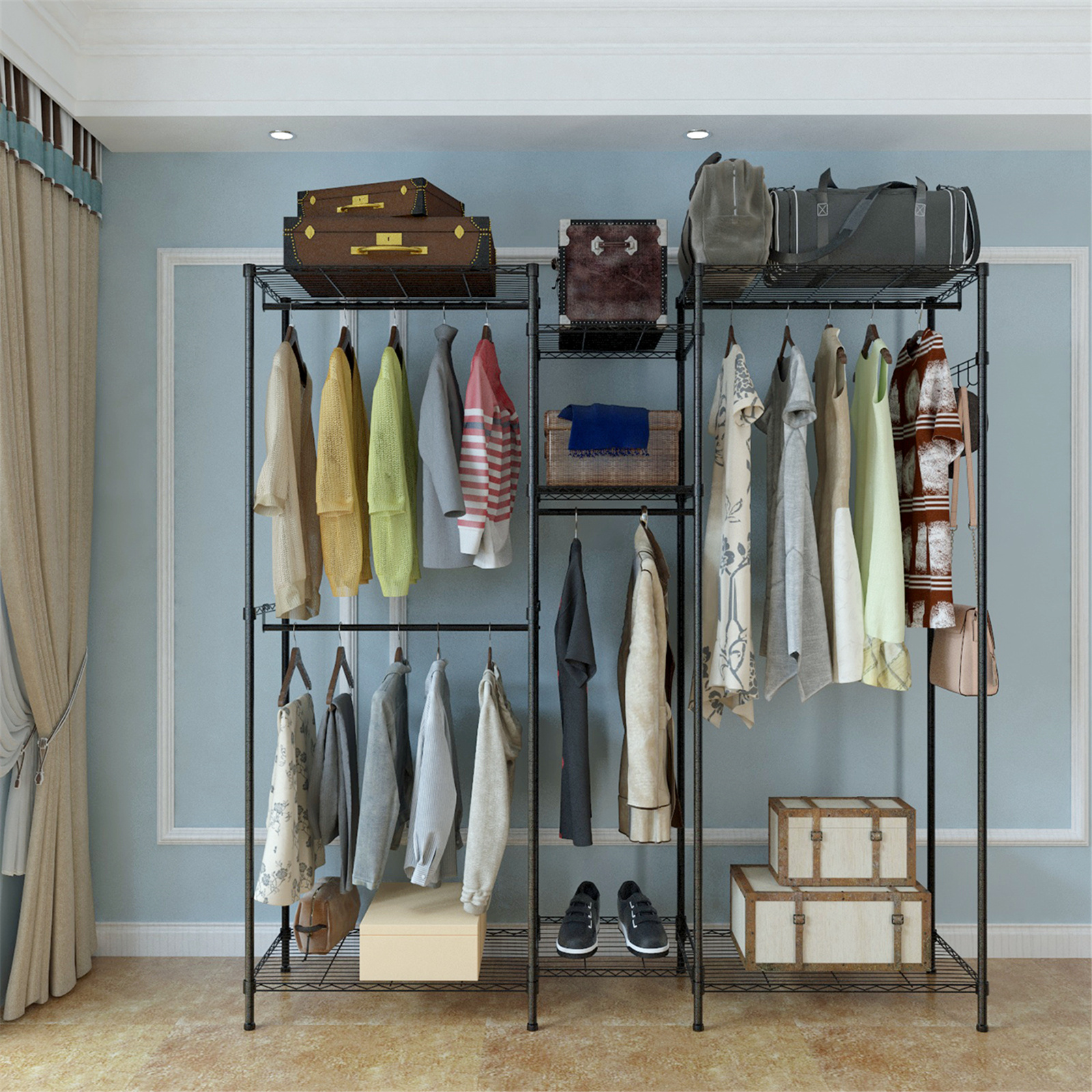 CREATIVE HOBBIES Wire Garment Rack Heavy Duty Clothes Rack Metal ...