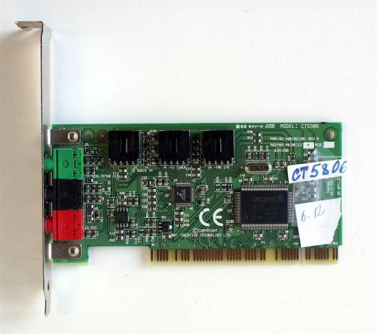 CREATIVE Sound Card CT5806 PCI, 4001051201 REV A, 6001503 - Walmart.com