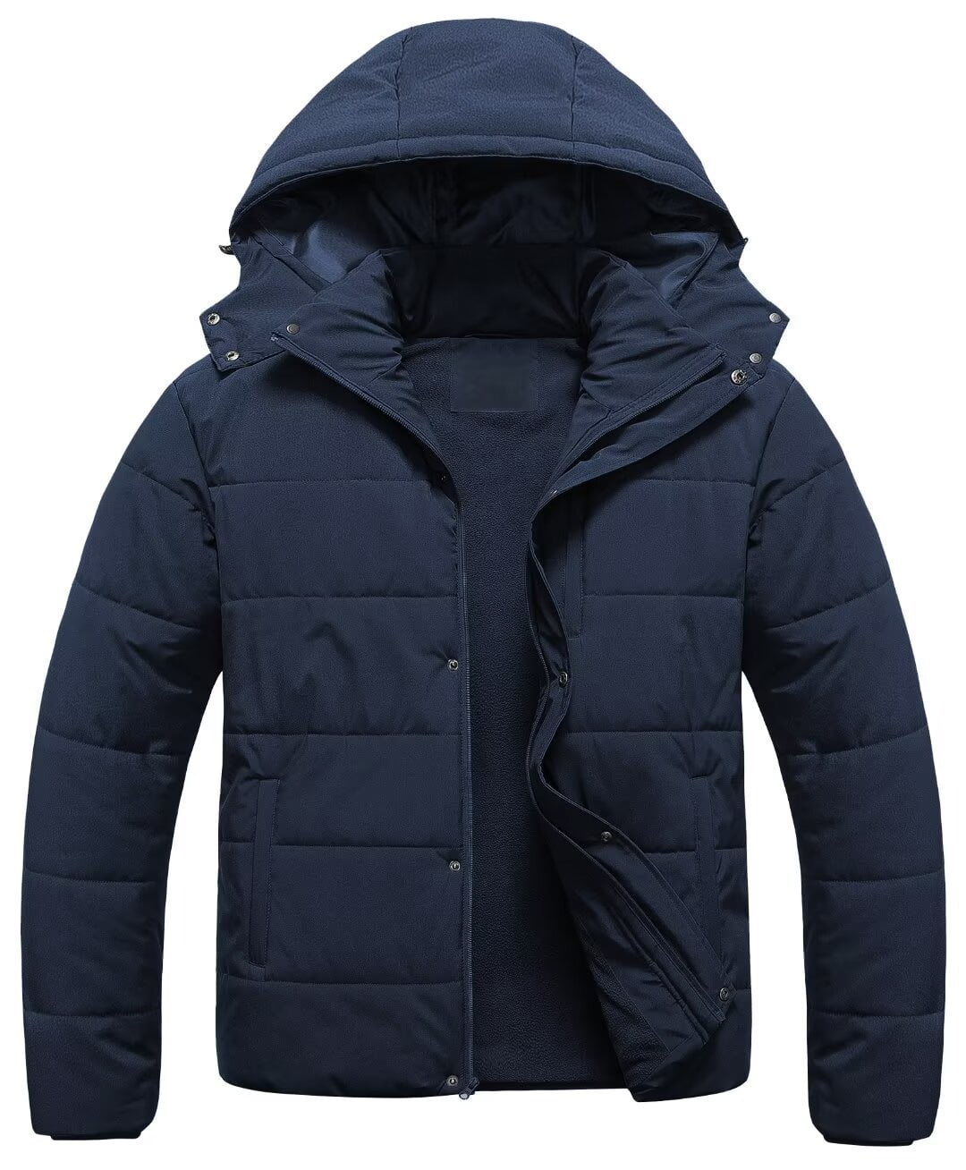 Chrisuno Men's Big and Tall Winter Coat Water-Repellent Windproof ...