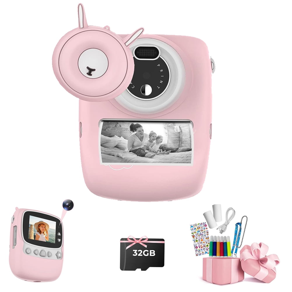 CREHNIL Children's Cartoon 30MP1080P Front and Rear Dual Camera Instant ...