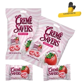 Creme Savers Strawberries and Creme Hard Candy, Classic Original Flavor ...