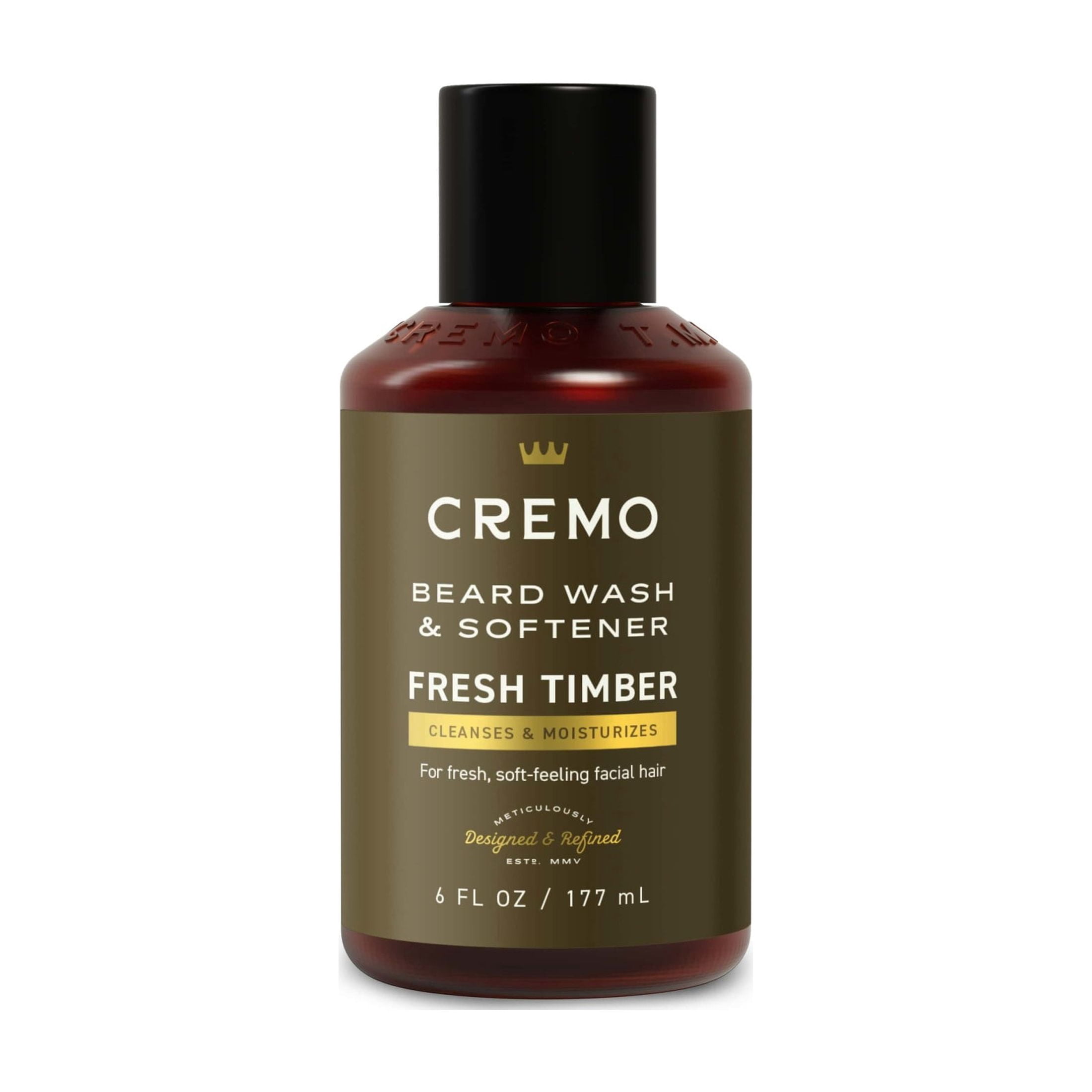 Cremo 2-in-1 Beard Wash & Softener, Fresh Timber Scent, 6 fl oz ...