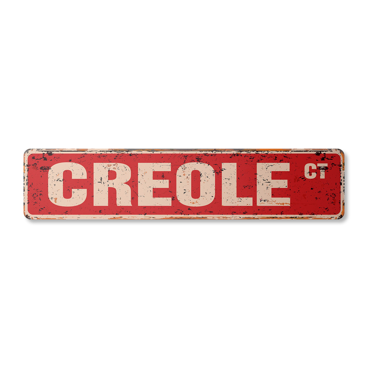 CREOLE Vintage Aluminum Street Sign NOLA Orleans jazz spicy food rustic ...