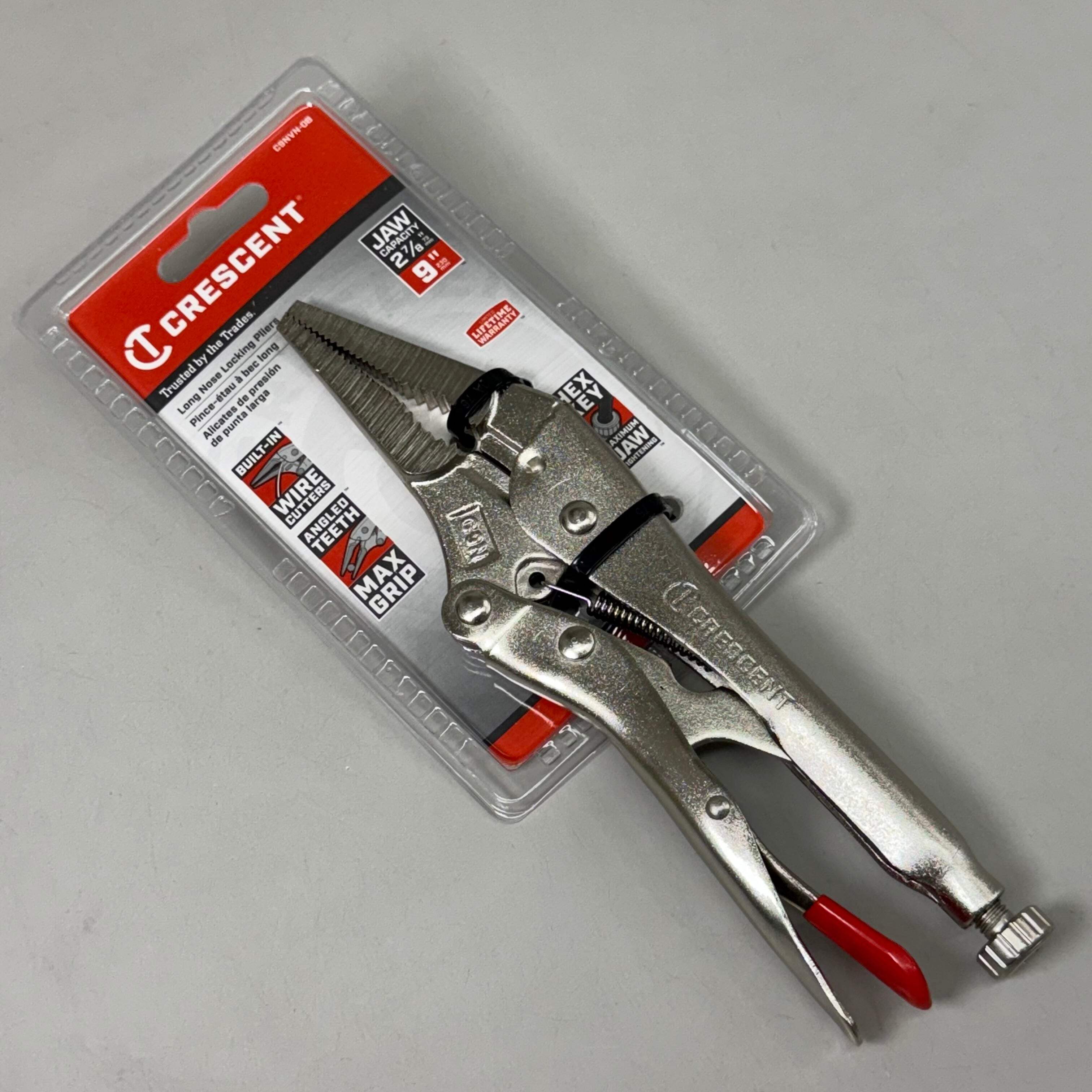 CRESCENT (New) 9" Curved Jaw Locking Pliers with Wire Cutter - Walmart.com