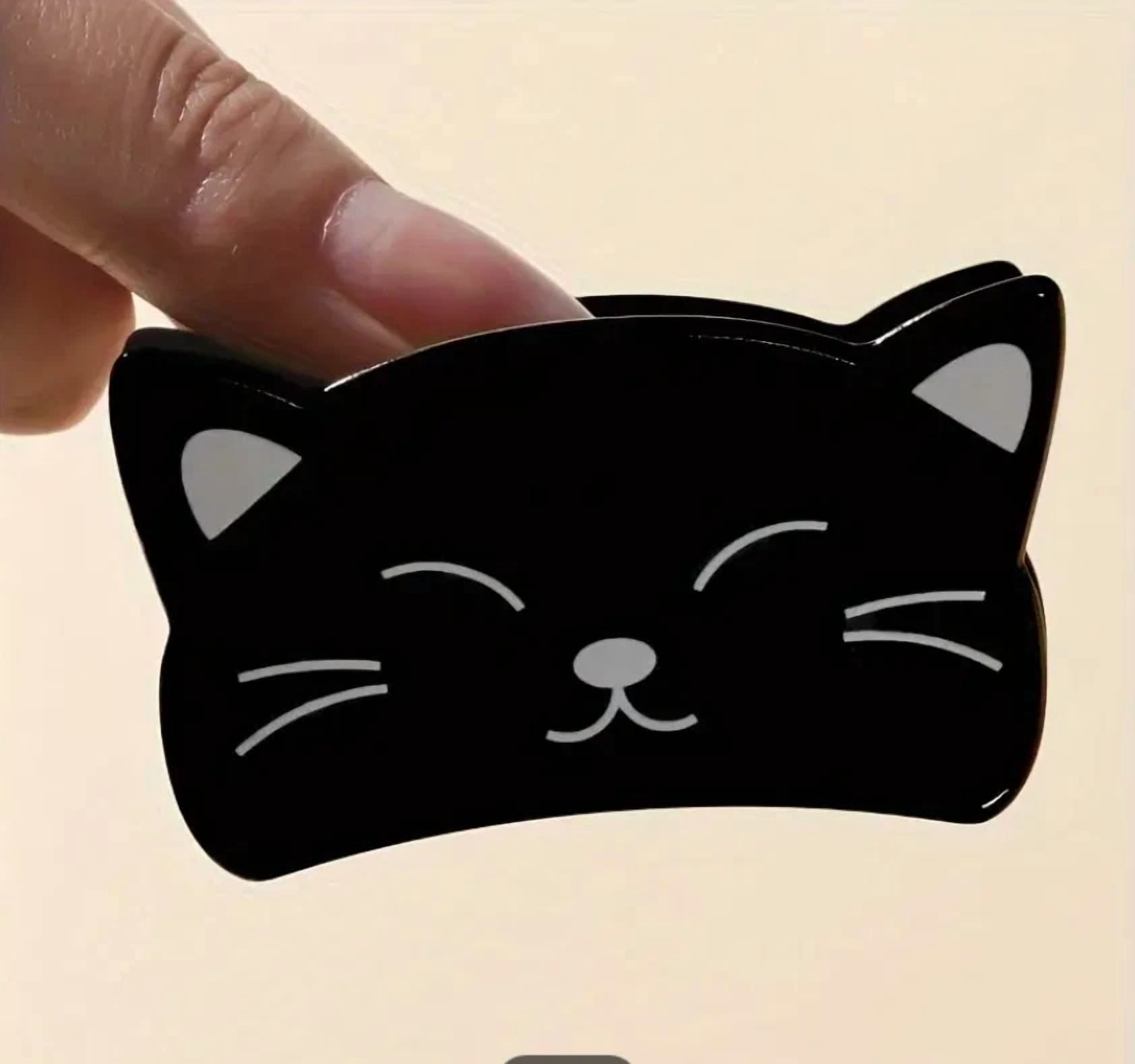 CRESTIN- Black Cat Cartoon Hair Clip Non-Slip Strong Durable Sweet Y2K ...