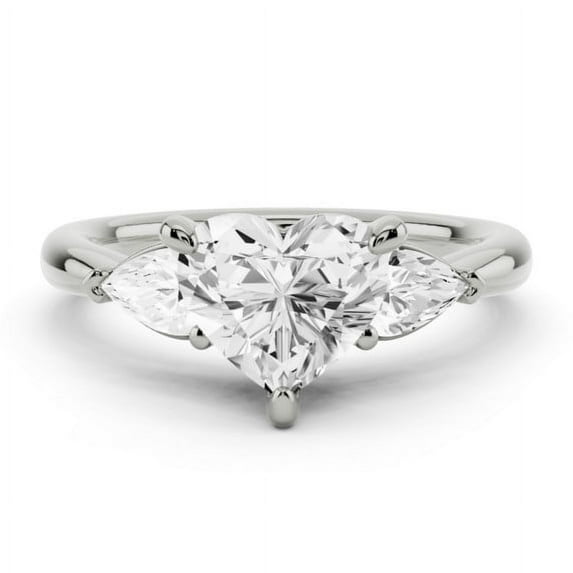 CRESTIN Jewel 1.8 Ct Heart Cut Engagement Wedding Ring for Women's - 3 ...