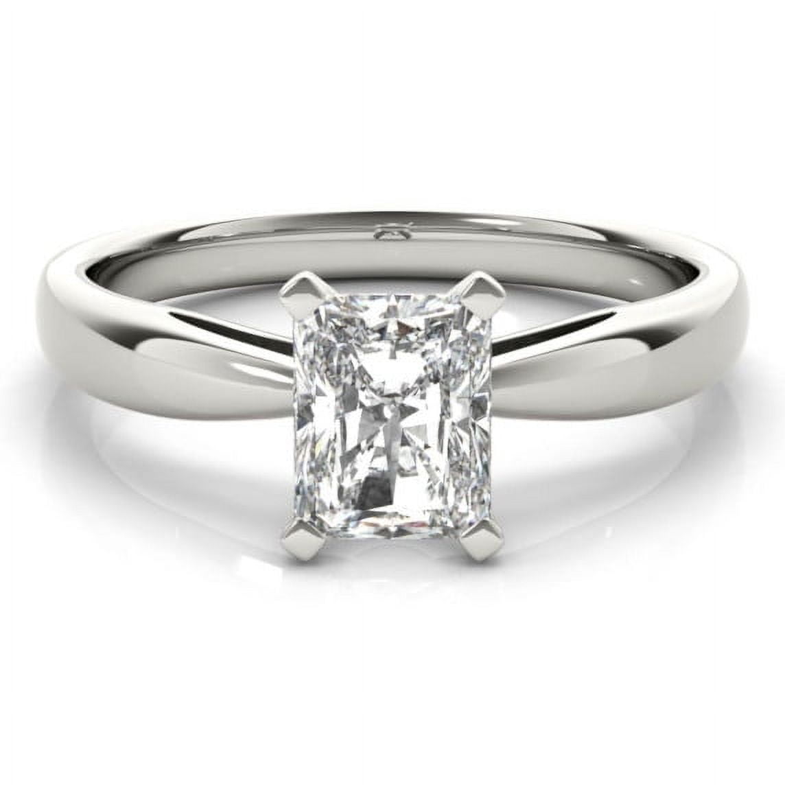 CRESTIN Jewel 1.8 Ct Radiant Cut Solitaire Diamond Ring - Lab-Created ...