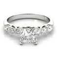 CRESTIN Jewel 1.9 Ct Princess Cut Solitaire with Accent Diamond Rings ...