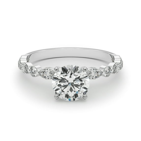 CRESTIN Jewel 14K White Gold Plated 2 Ct Round Cut Multi-Stone ...