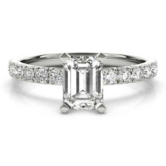CRESTIN Jewel 2 Ct Emerald Cut Solitaire with Accent Lab Created ...