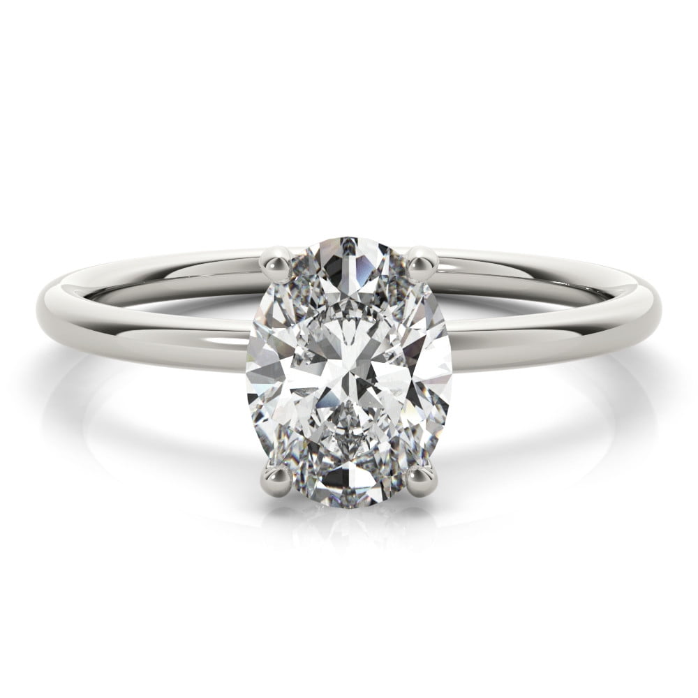 CRESTIN Jewel 2 Ct Oval Cut Solitaire Diamond Ring - Lab-Created ...