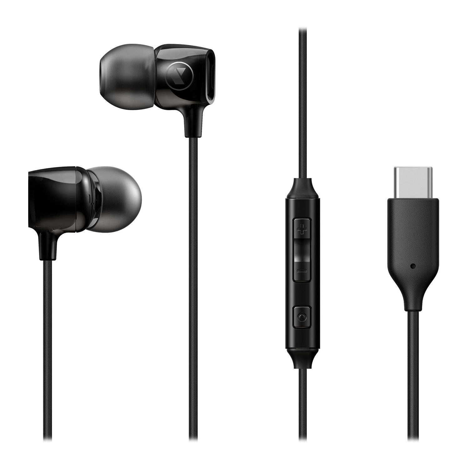 CRESYN C-type Wired Stereo Earbuds with Microphone, Black, CPU ...