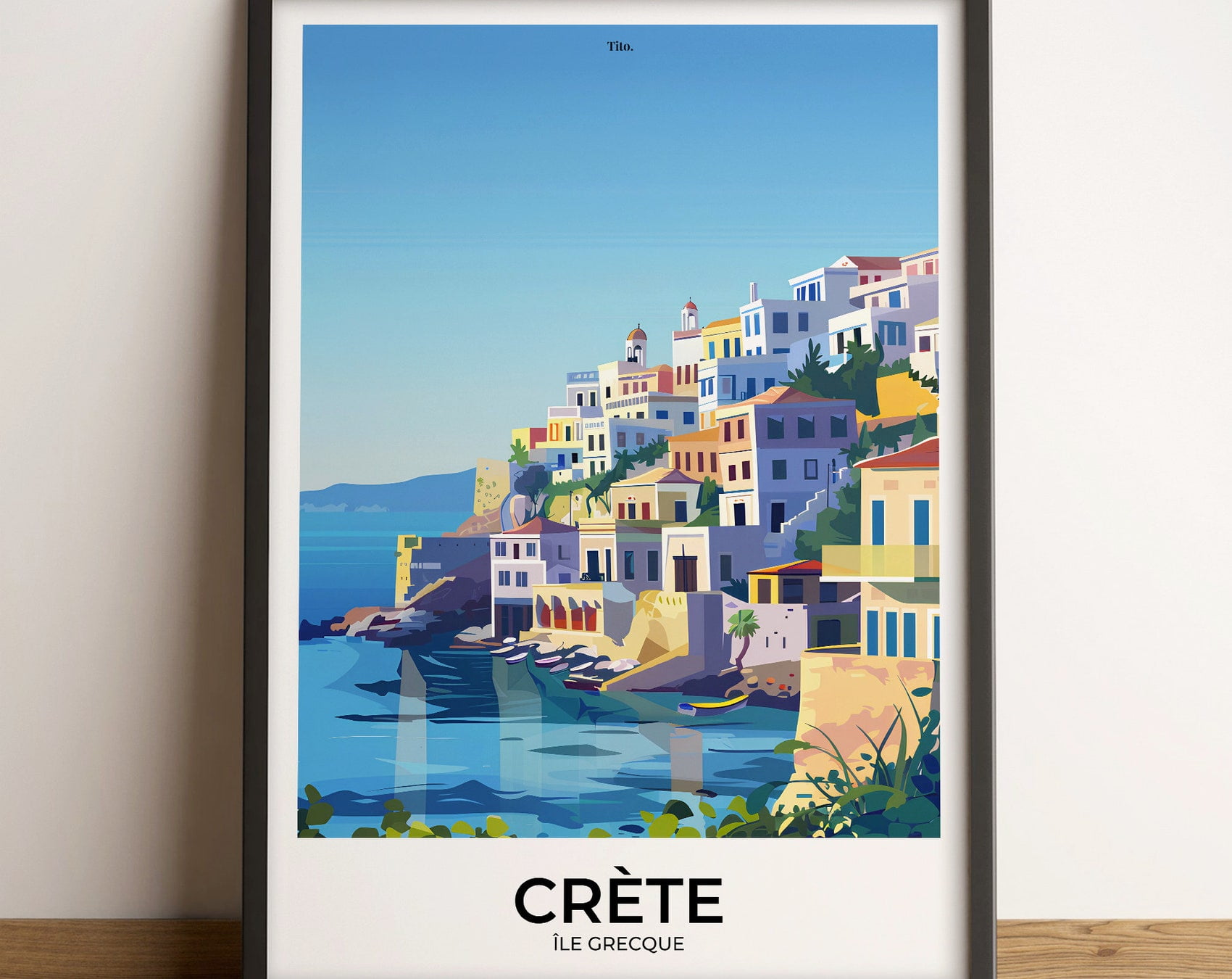 CRETE poster · Crete travel poster · Crete art print · Crete poster ...