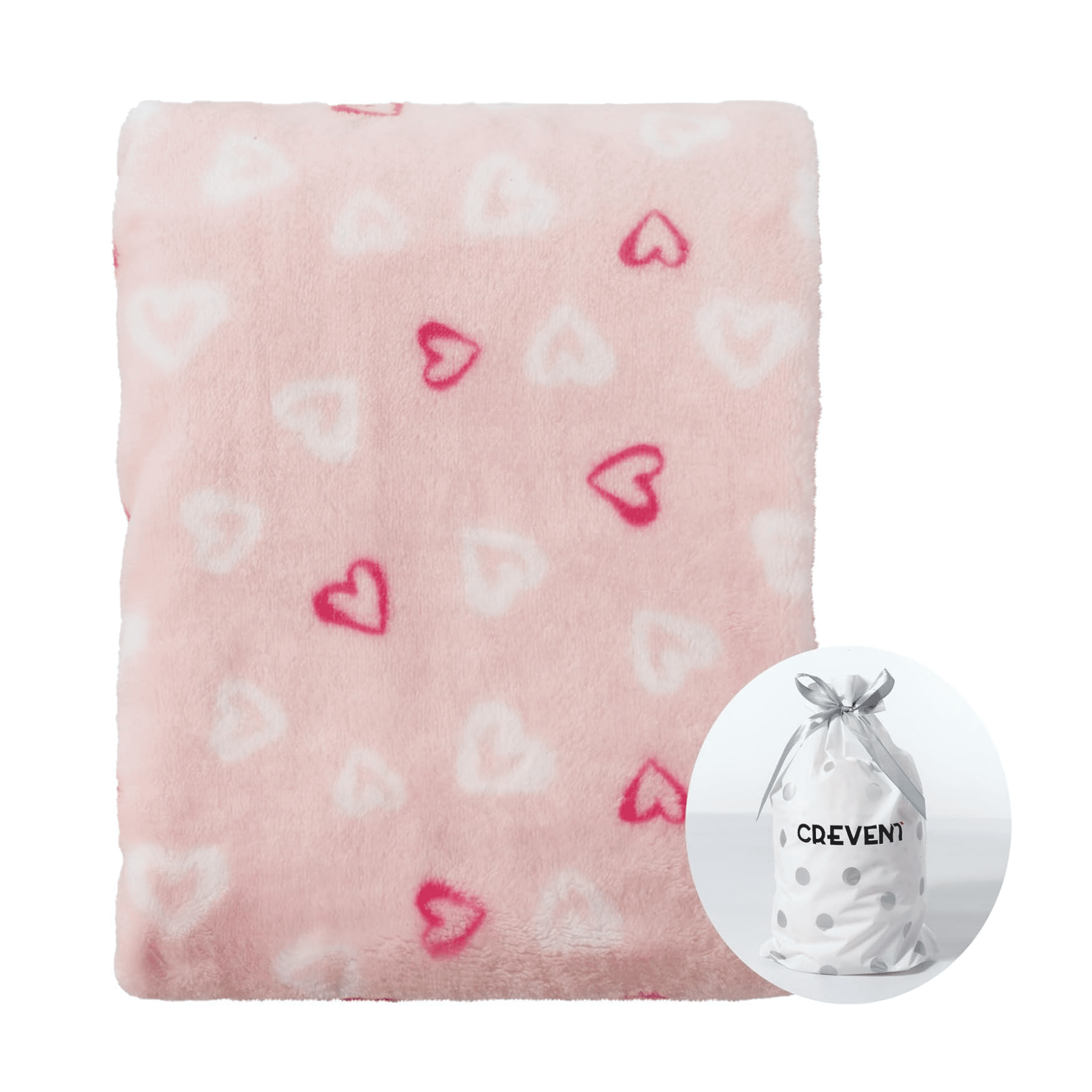 CREVENT 30''X40'' Cozy Plush Fleece Baby Blanket for Girl, Infant ...