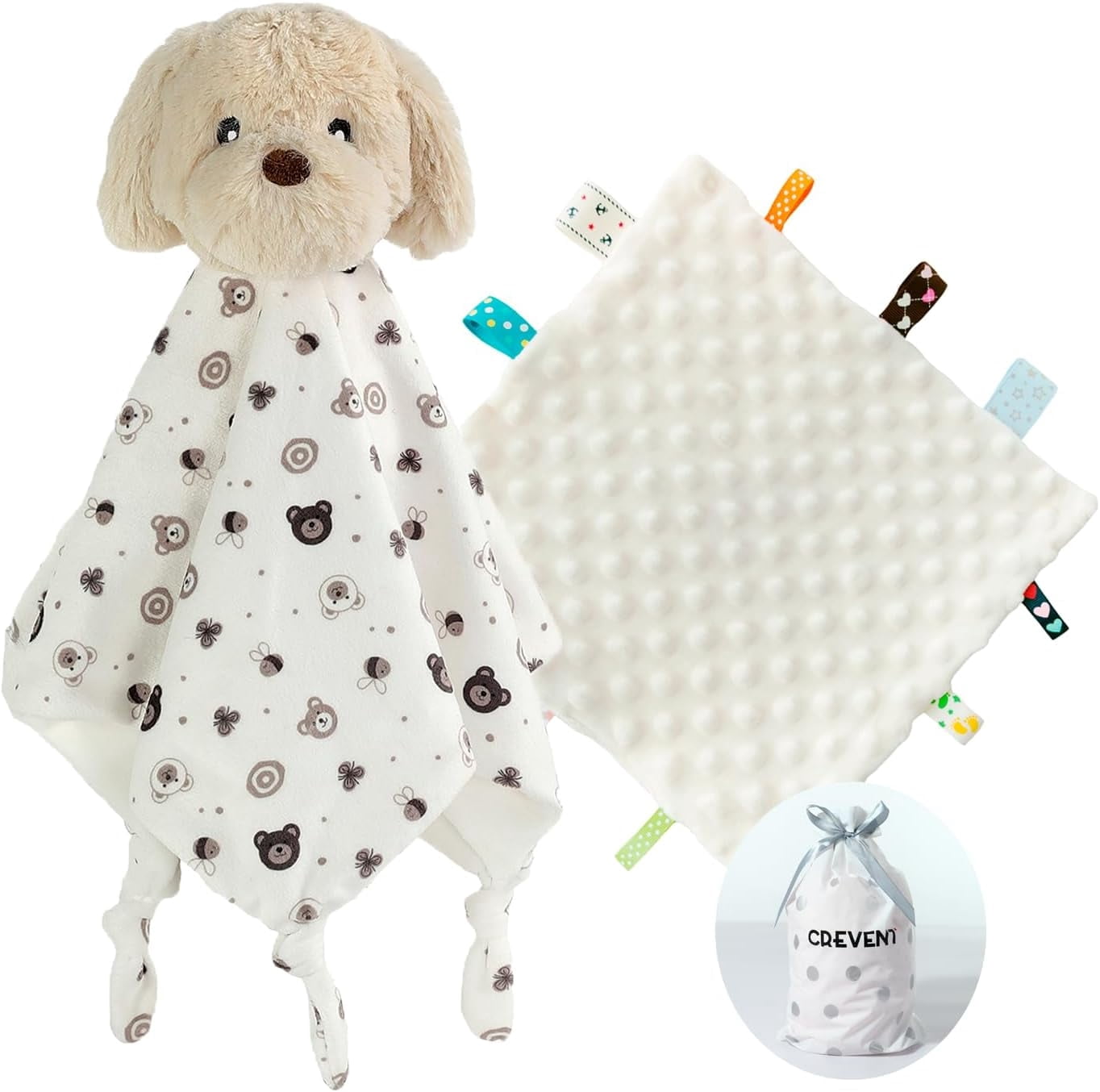 CREVENT Cozy Plush Baby Security Blanket, Loveys for Baby Girls and ...