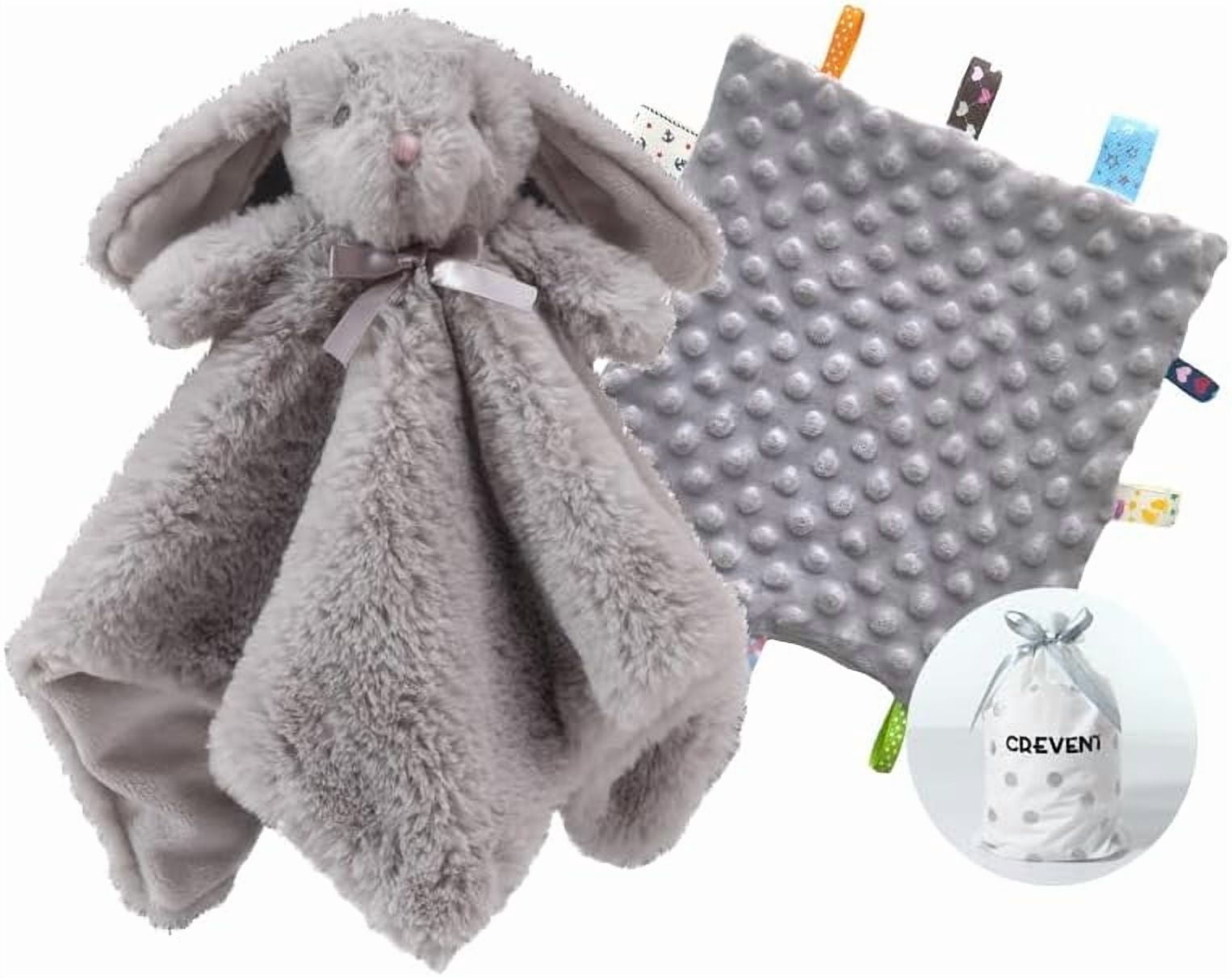 CREVENT Cozy Plush Baby Security Blanket SET for Newborns Baby Boys ...