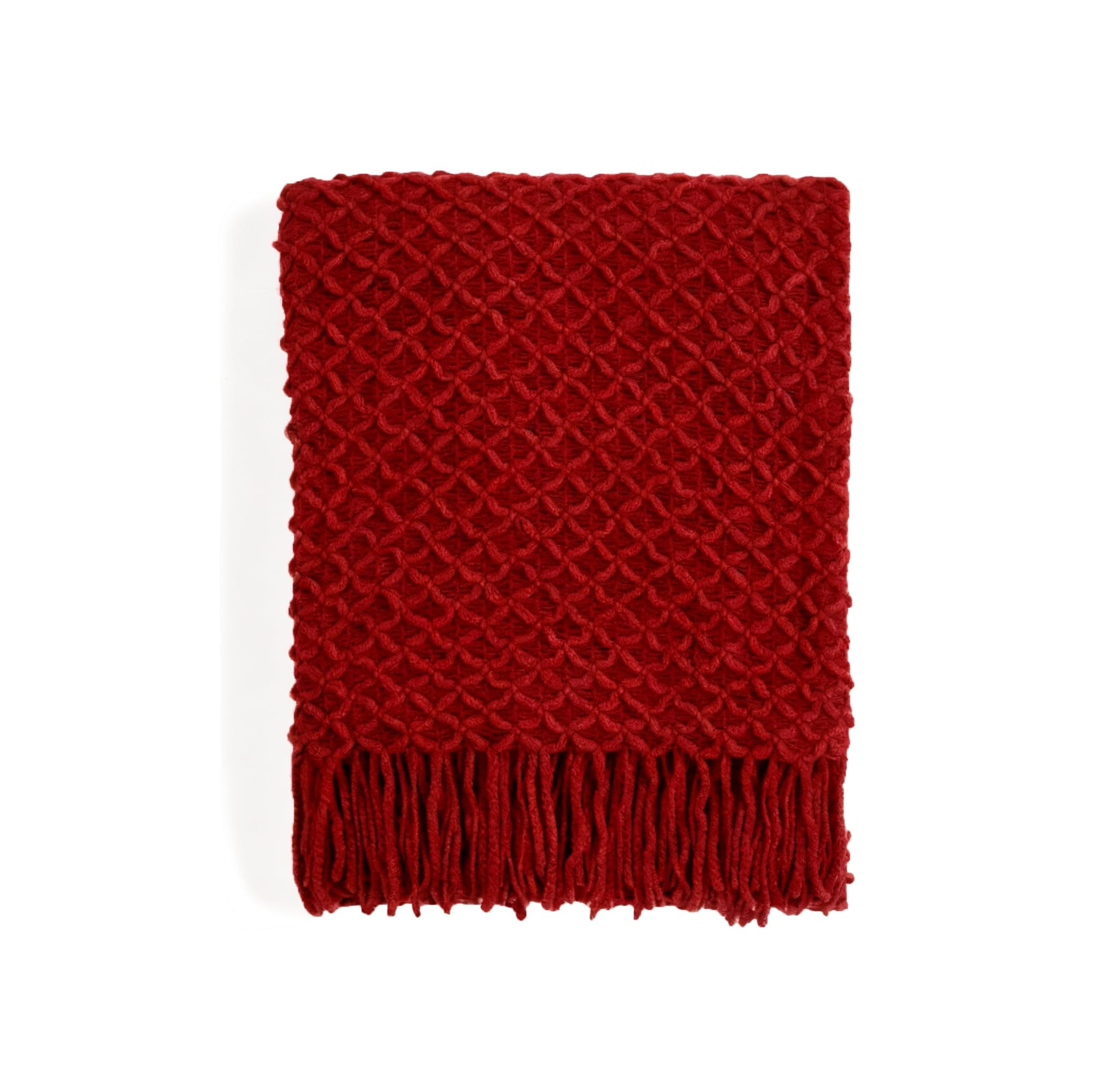 CREVENT Farmhouse Boho Knitted Throw Blanket for Couch Sofa Chair Bed ...
