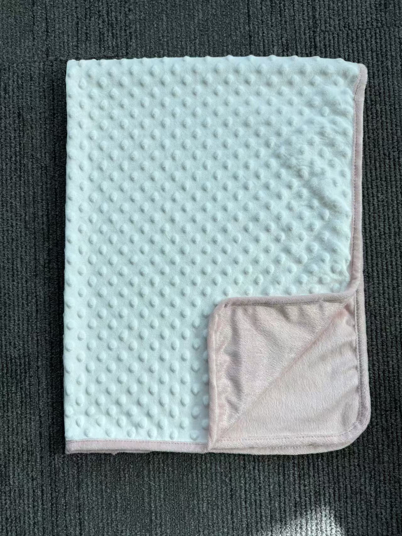 CREVENT Minky Baby Blanket for Girls Boys, Soft Plush Receiving Blanket ...
