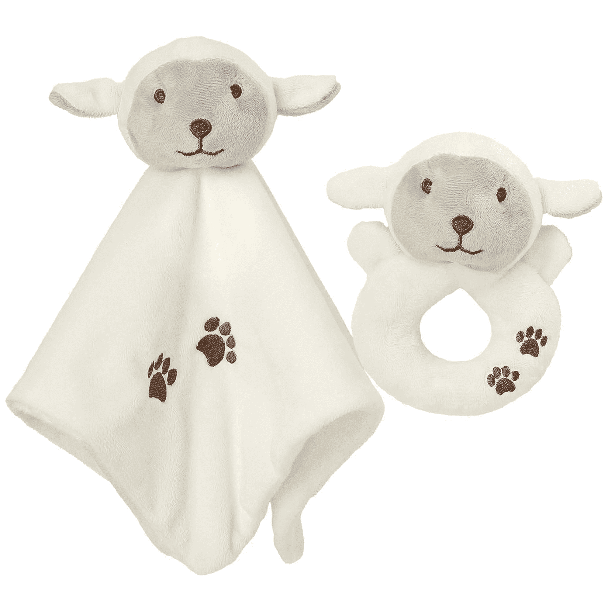 CREVENT Plush Ring Baby Security Blanket GIFT SET for Baby Boys and ...