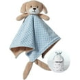 CREVENT Baby Security Blanket Blue Dog Plush Snuggle Blanket 14x14 ...