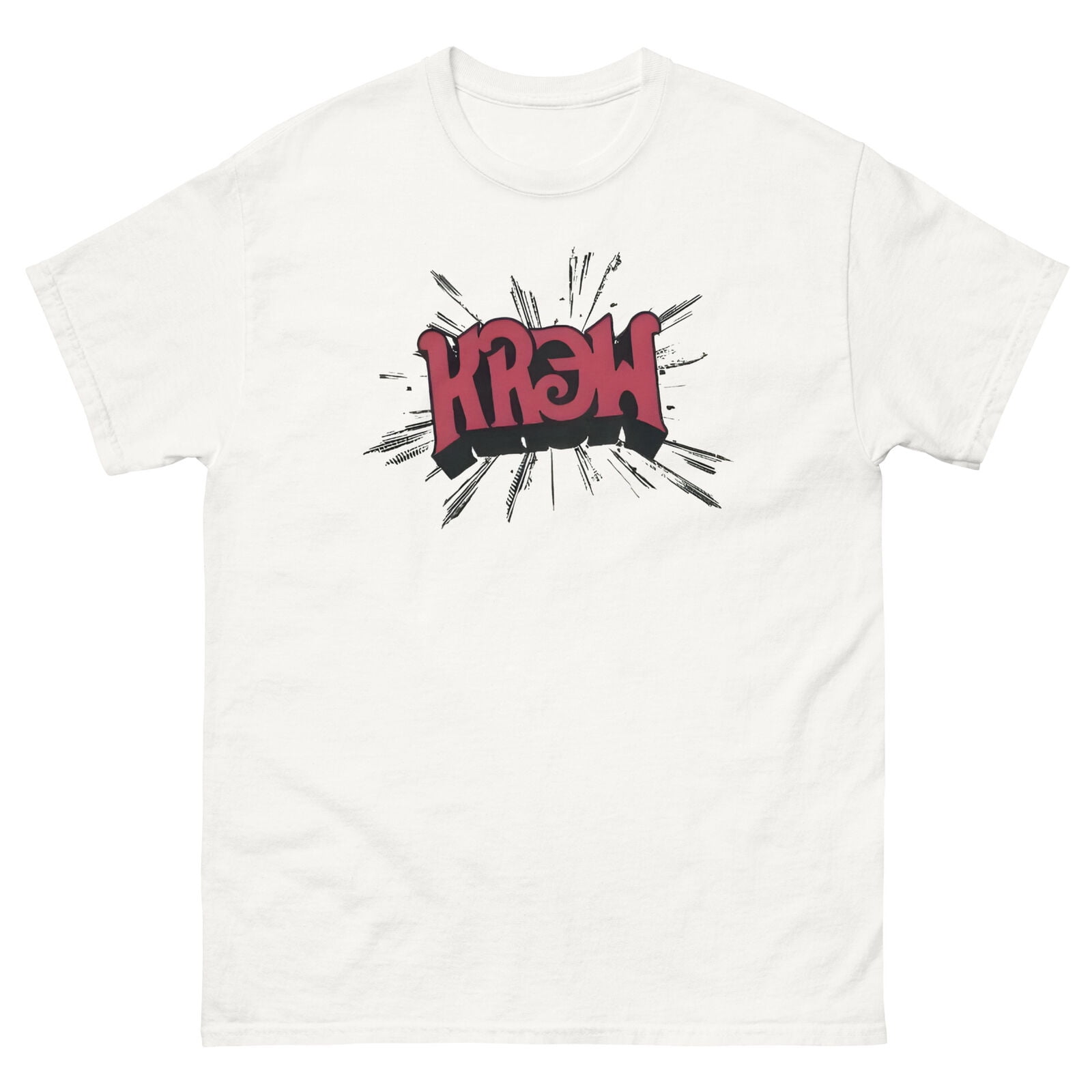 CREW SKATE BAM! RED WRITING RETRO SKATEBOARDING T SHIRT DESIGNS ...