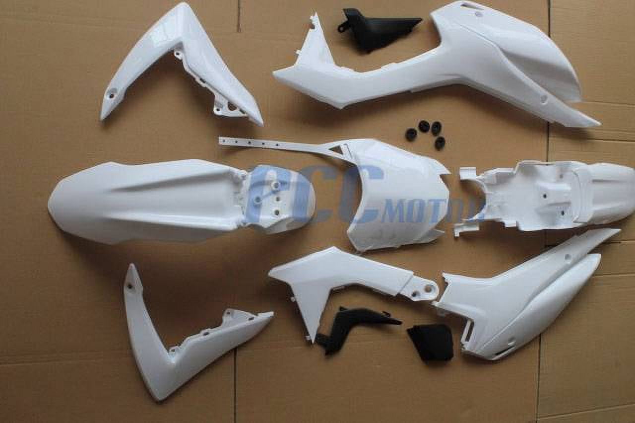 CRF110F PLASTIC KIT Honda 2013-2018 FENDER SHROUD NUMBER PLATES 11PC ...