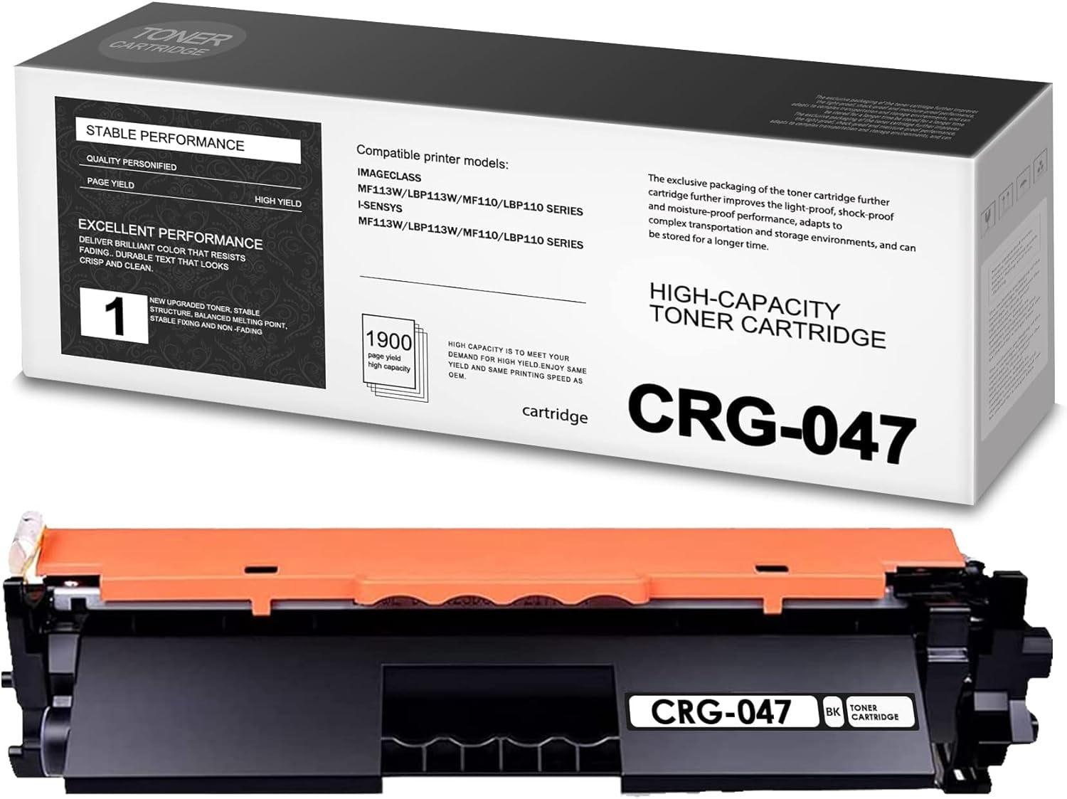 CRG-047 047 Toner Cartridge Replacement for Canon Toner i-SENSYS MF113W ...