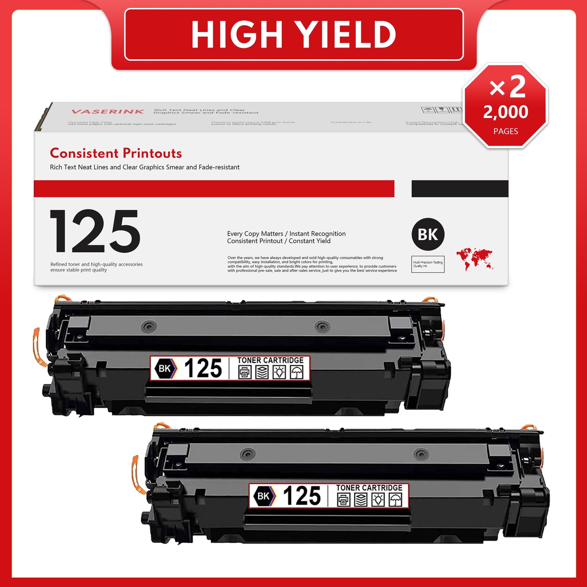 CRG-125 Toner Cartridge Replacement for Canon ImageCLASS LBP6030w ...