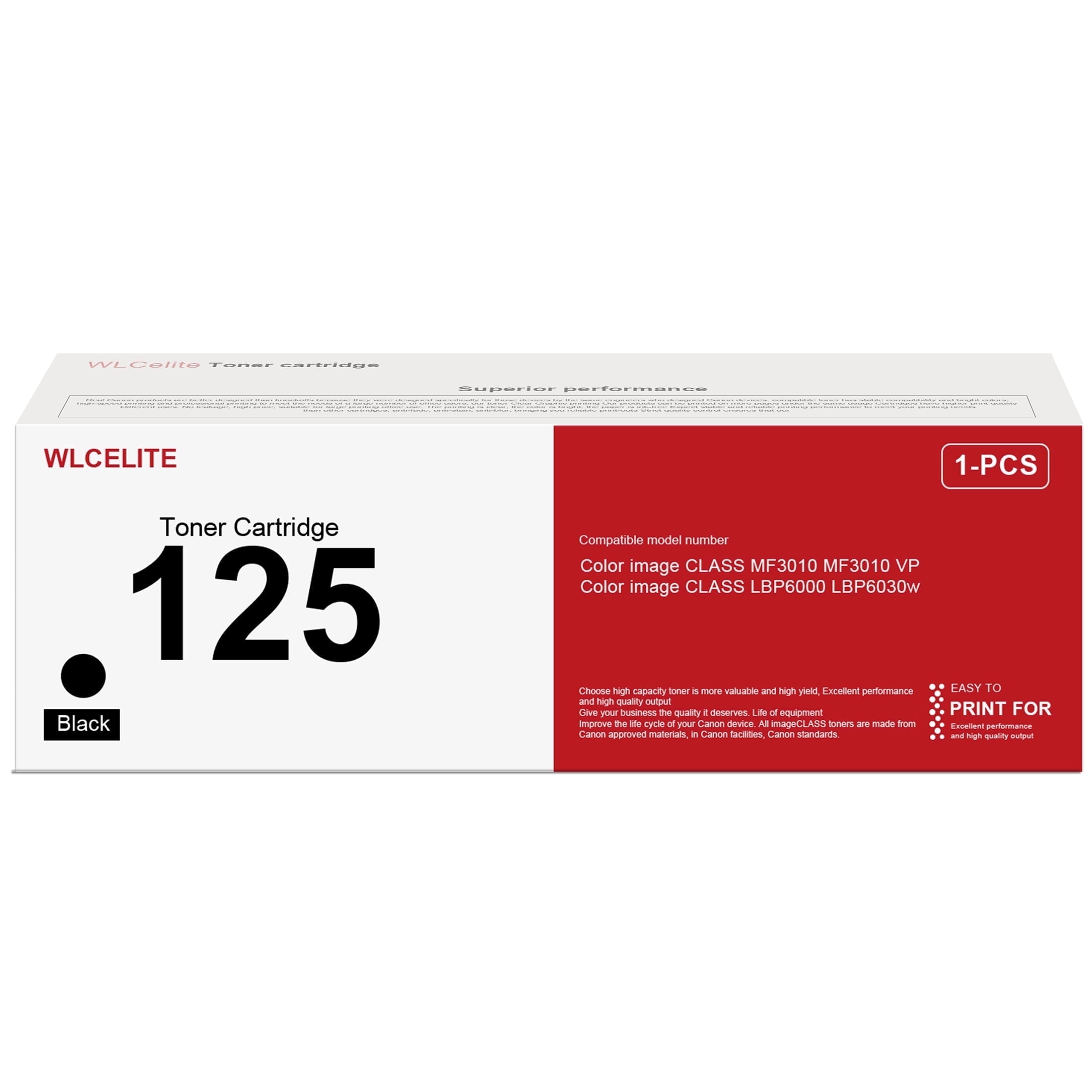 CRG 125 Toner Compatible for Canon 125 Toner Cartridge Page Yield 2100 ...