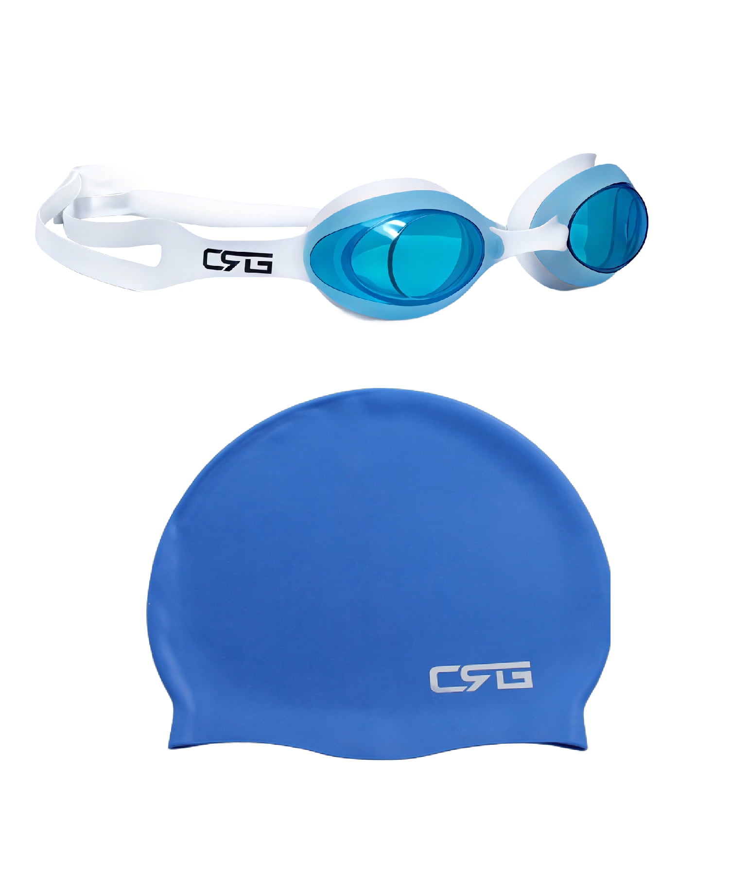 CRG Silicone Swimming Cap, Swimming Goggles,Swim Cap, Swim Goggles Set ...